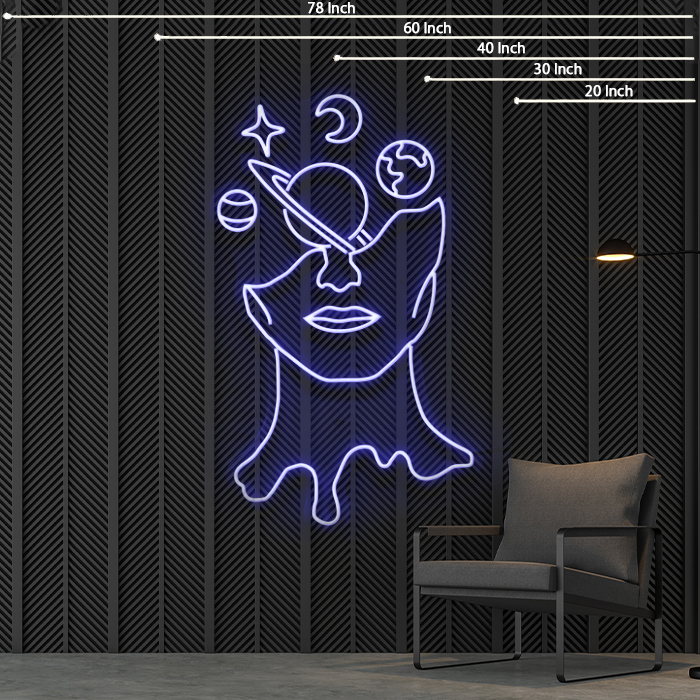 Galaxy Brain Neon Sign Perfect for Bars & Events — make neon sign