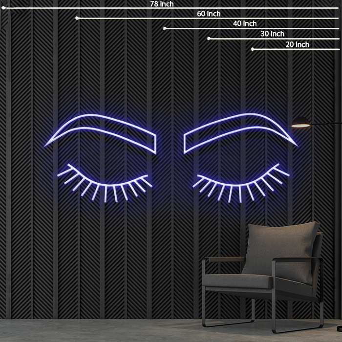 Neon Sign Lashes & Brows Perfect for Bars & Events — make neon sign