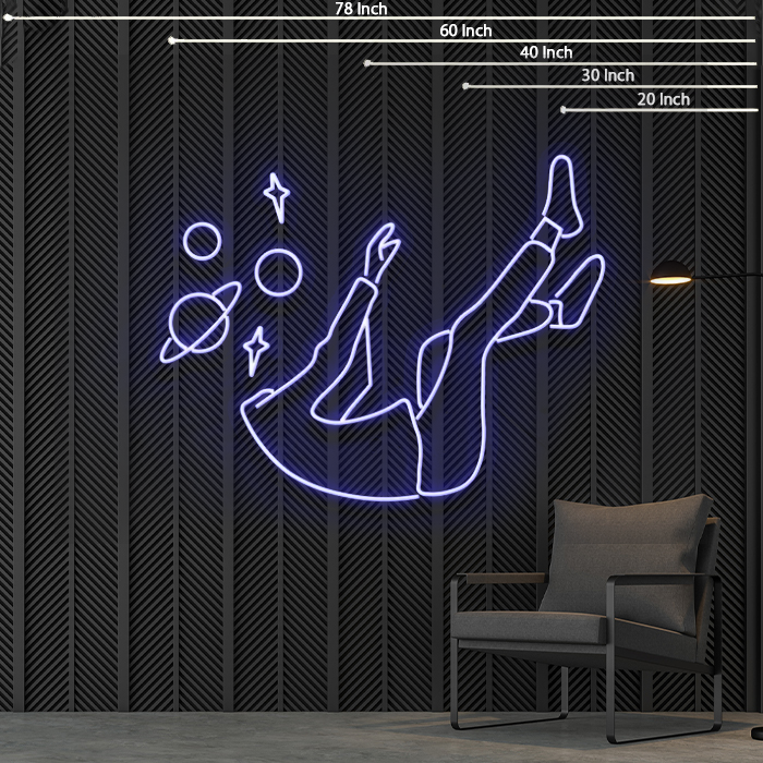 Neon Sign Space Head Perfect for Bars & Events — make neon sign