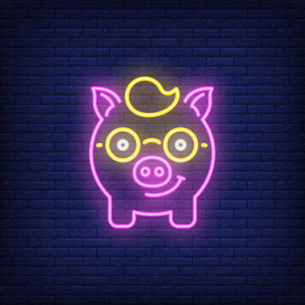 Piggy Nerd Neon Sign - Pink Neon Sign — make neon sign