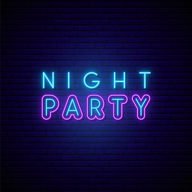 Night Party Neon Sign — make neon sign