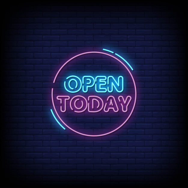 Open Today Neon Sign Perfect For Shop & Restaurant — make neon sign