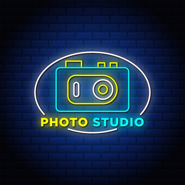 Photo Studio Neon Style Text Sign Perfect For studio — make neon sign