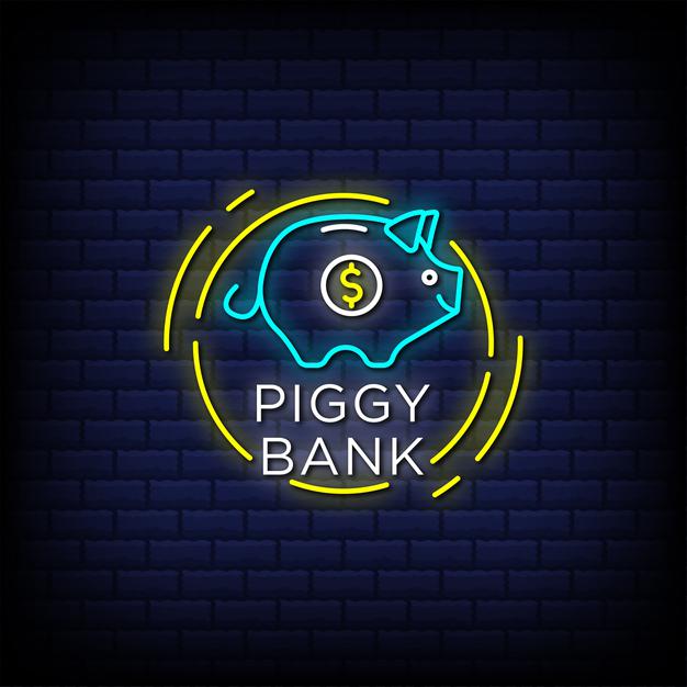 Piggy Bank Neon Sign — make neon sign