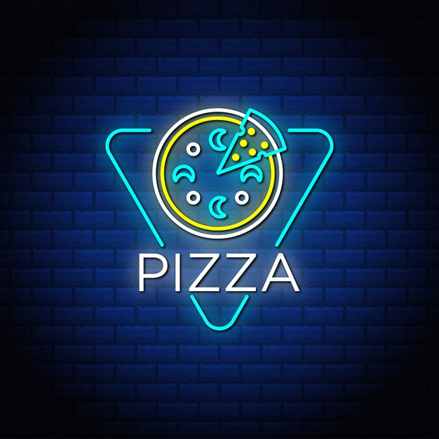 Pizza Neon Text Sign — make neon sign