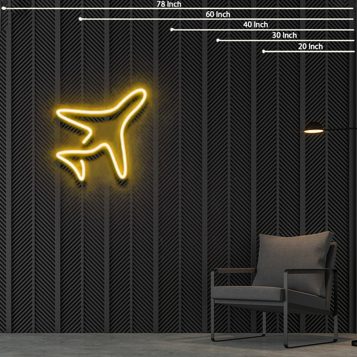 Plane Neon Sign For Office & Home Décor — make neon sign