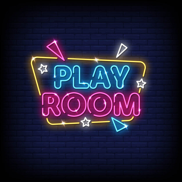 Play Room Neon Sign - Pink Neon Sign — make neon sign