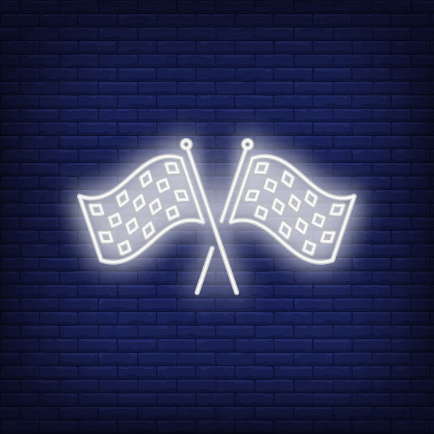 Racing Flags Neon Sign — make neon sign