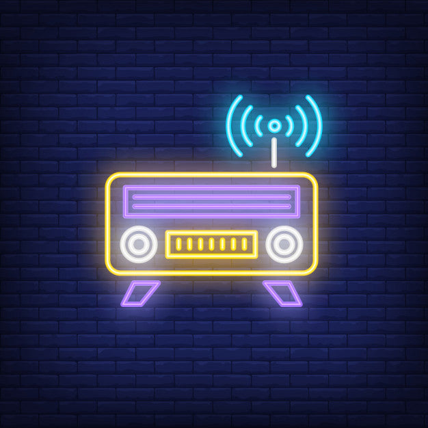Radio Neon Icon — make neon sign