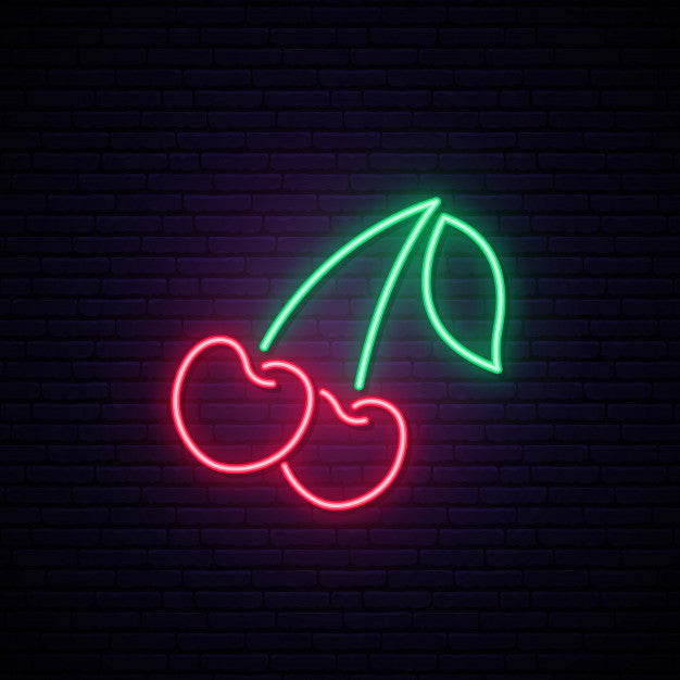 Red Cherry Neon Sign — make neon sign