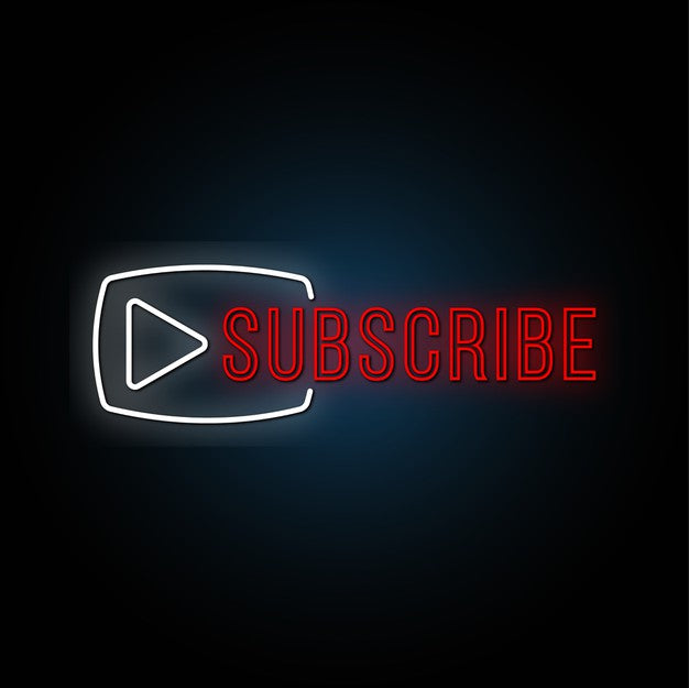 Red Subscribe Button Neon Sign — make neon sign