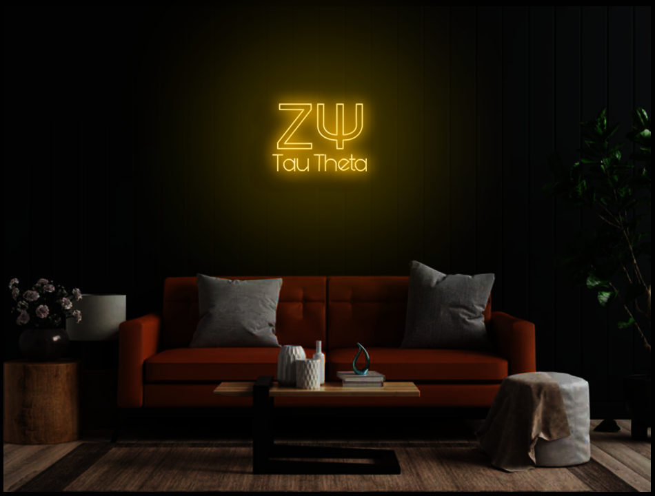 TAU THETA NEON SIGN 20x15 INCHES — make neon sign
