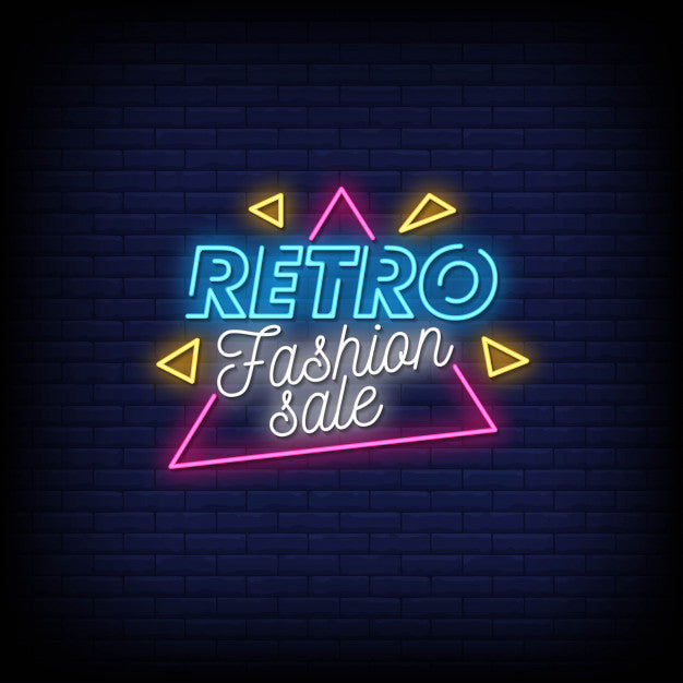 Retro Fashion Sale Neon Sign — make neon sign