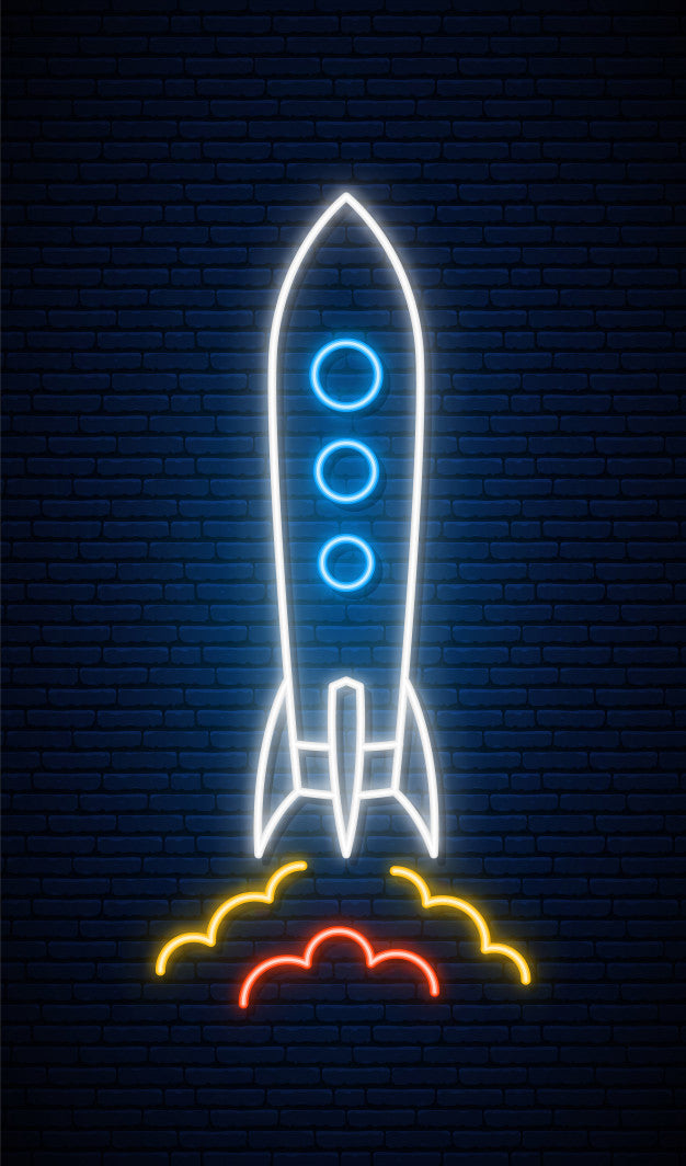 Rocket Neon Sign — make neon sign