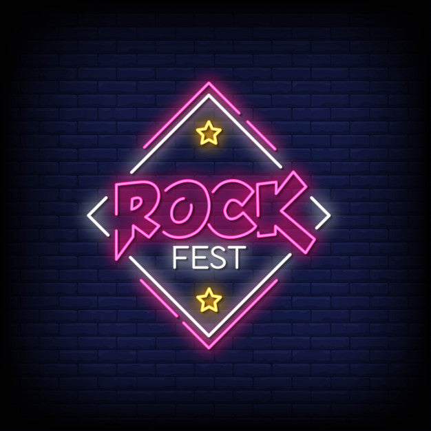 Rock Fest Neon Sign - Pink Neon Sign — make neon sign