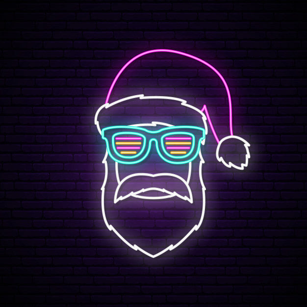 Santa Claus Portrait Neon Sign — make neon sign