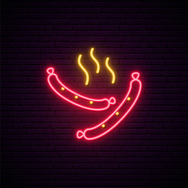Sausage Neon Sign — make neon sign