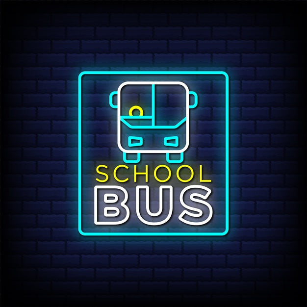 School Bus Neon Sign — make neon sign