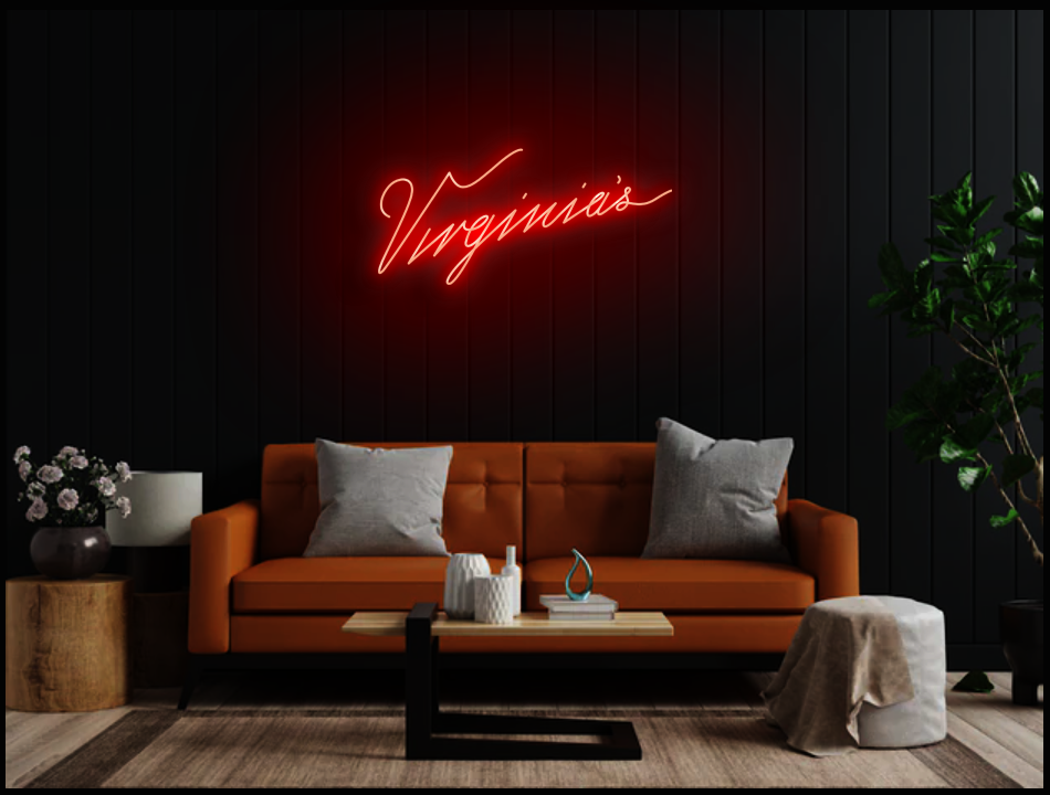 Virginia's Neon Sign 35x16 inches — make neon sign