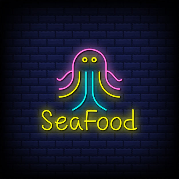 Seafood Neon Sign — make neon sign