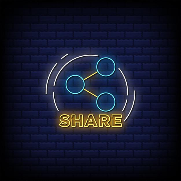 Share Neon Sign — make neon sign