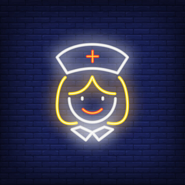 Smiling Hospital Nurse Neon Sign — make neon sign