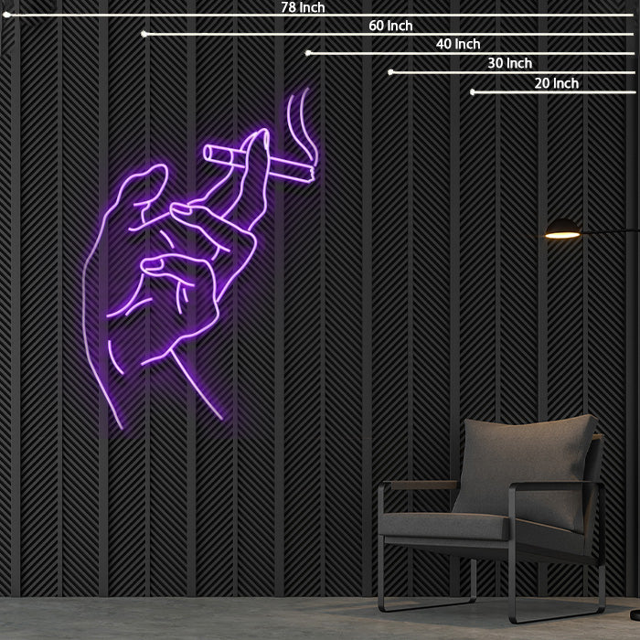 Smoking Neon Sign — make neon sign