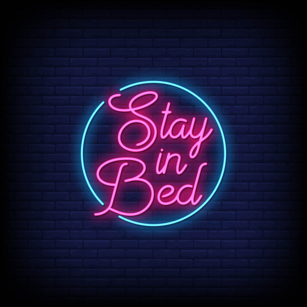 Stay In Bed Neon Sign - Pink Neon Sign — make neon sign
