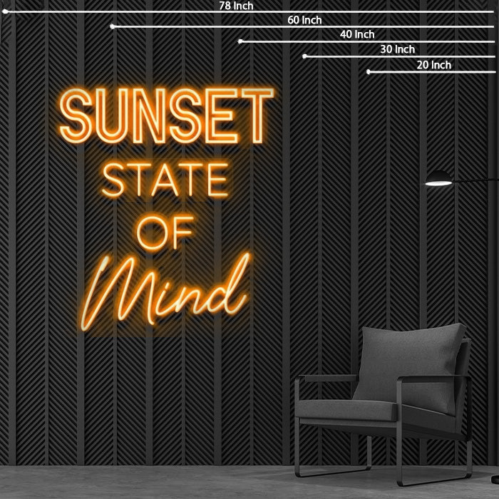 Sunset state of mind Neon Sign Perfect for Bars & Events — make neon sign