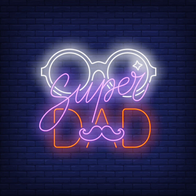 Super Dad Neon Sign — make neon sign