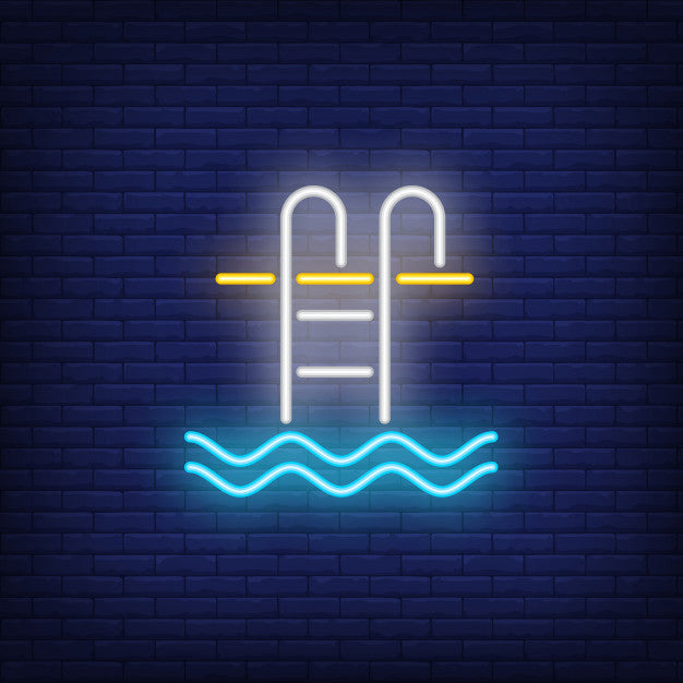 Swimming Pool Ladder Neon Sign — make neon sign