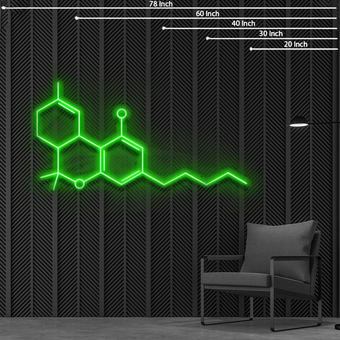 THC Molecule Neon Sign Perfect for Bars & Events — make neon sign
