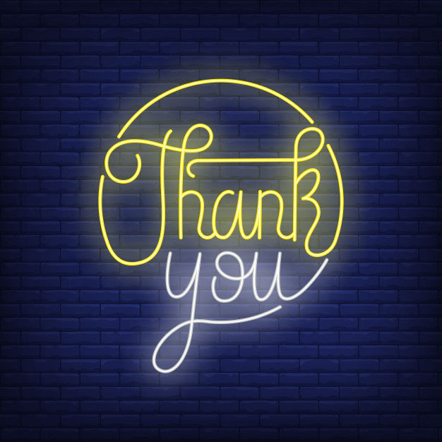 Thank You Neon Sign — make neon sign