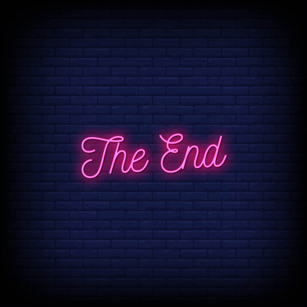 The End Neon Sign — make neon sign