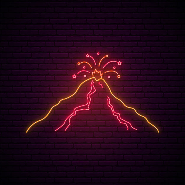 Volcano Neon Sign — make neon sign
