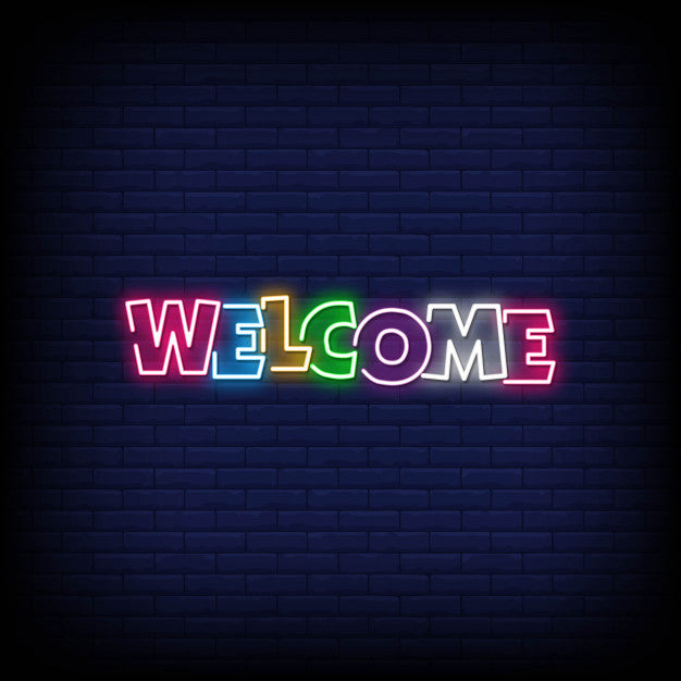Welcome Lettering Neon Sign — make neon sign