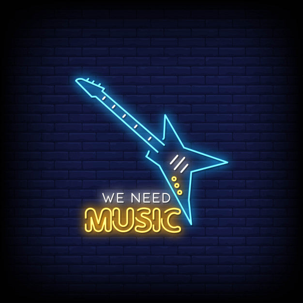 We Need Music Neon Sign Perfect for Studios & Bars — make neon sign