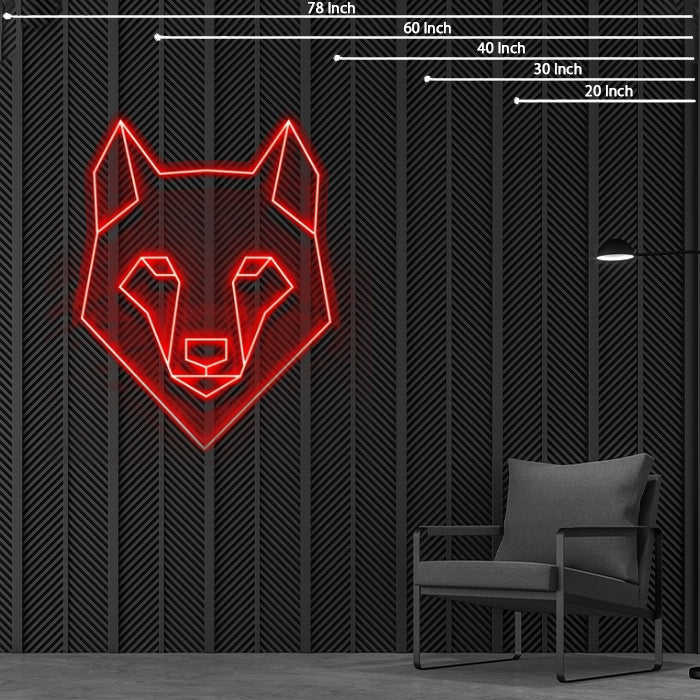 Wolf Neon Sign Perfect for décor — make neon sign