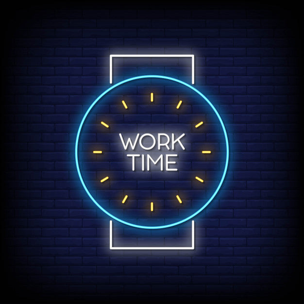 Work Time Neon Sign Perfect For Your Office — make neon sign