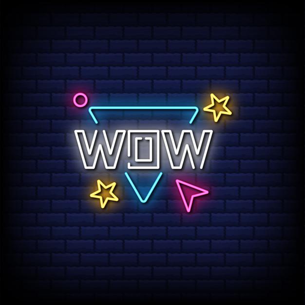 Wow Modern Neon Sign — make neon sign