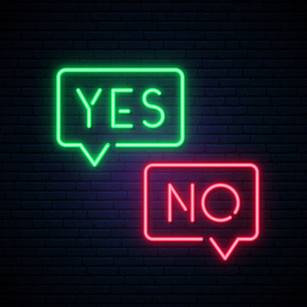 Yes And No Neon Sign — make neon sign