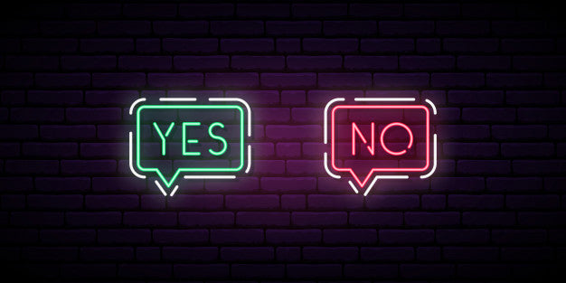 Yes No Neon Sign — make neon sign