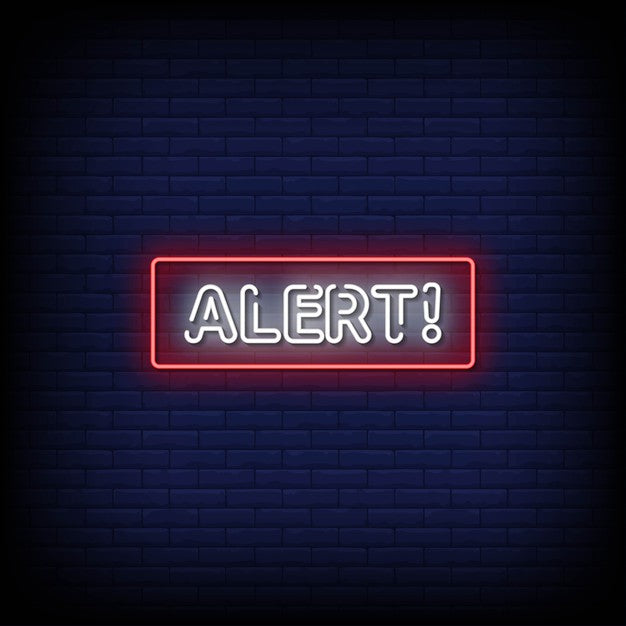 Alert Neon Sign — make neon sign