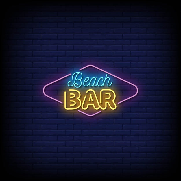 Beach Bar Neon Sign Perfect for Bars & Events — make neon sign