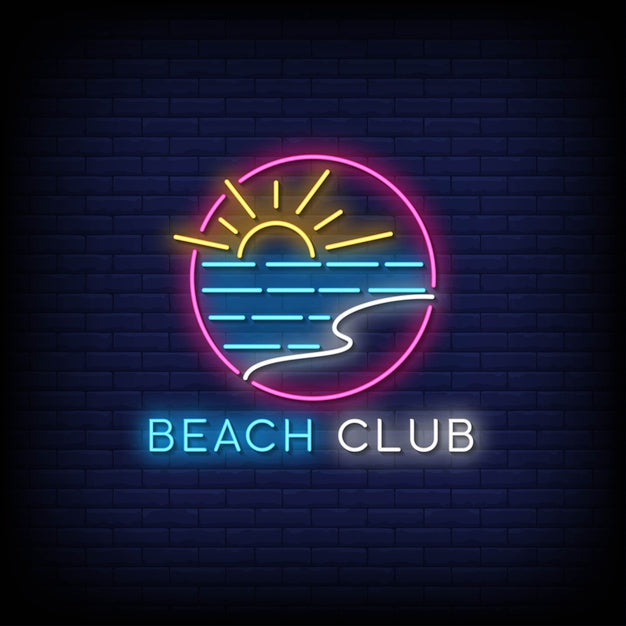 Beach Club Neon Sign Perfect for Bars & Events — make neon sign