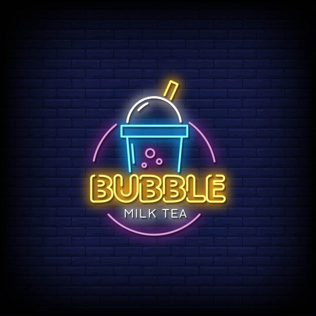 Bubble Milk Tea Neon Sign Perfect for Cafes and Restaurants — make neon ...
