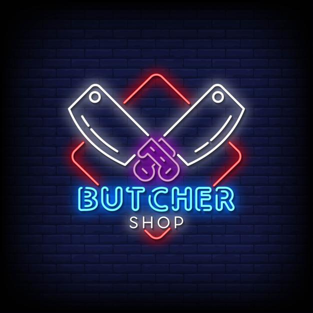 Butcher Shop Neon Sign — make neon sign