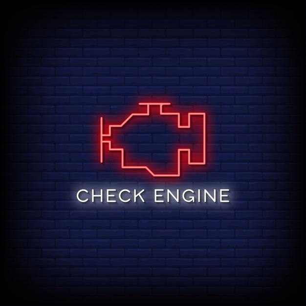 Check Engine Logo Neon Sign — make neon sign