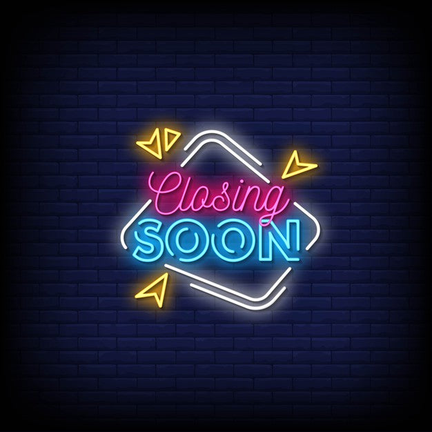 Closing Soon Neon Sign Perfect for Businesses & Events — make neon sign
