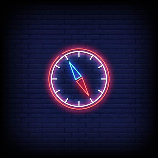 Compass Neon Sign — make neon sign